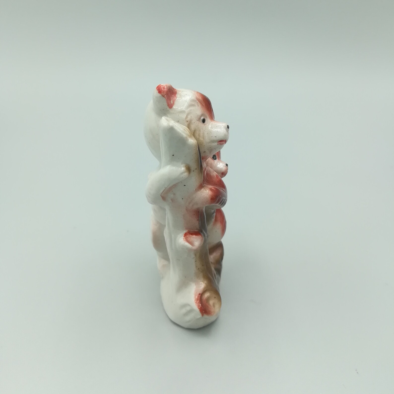 Wonderful Little Red Bears on a Log Figurine Made in Japan - Etsy