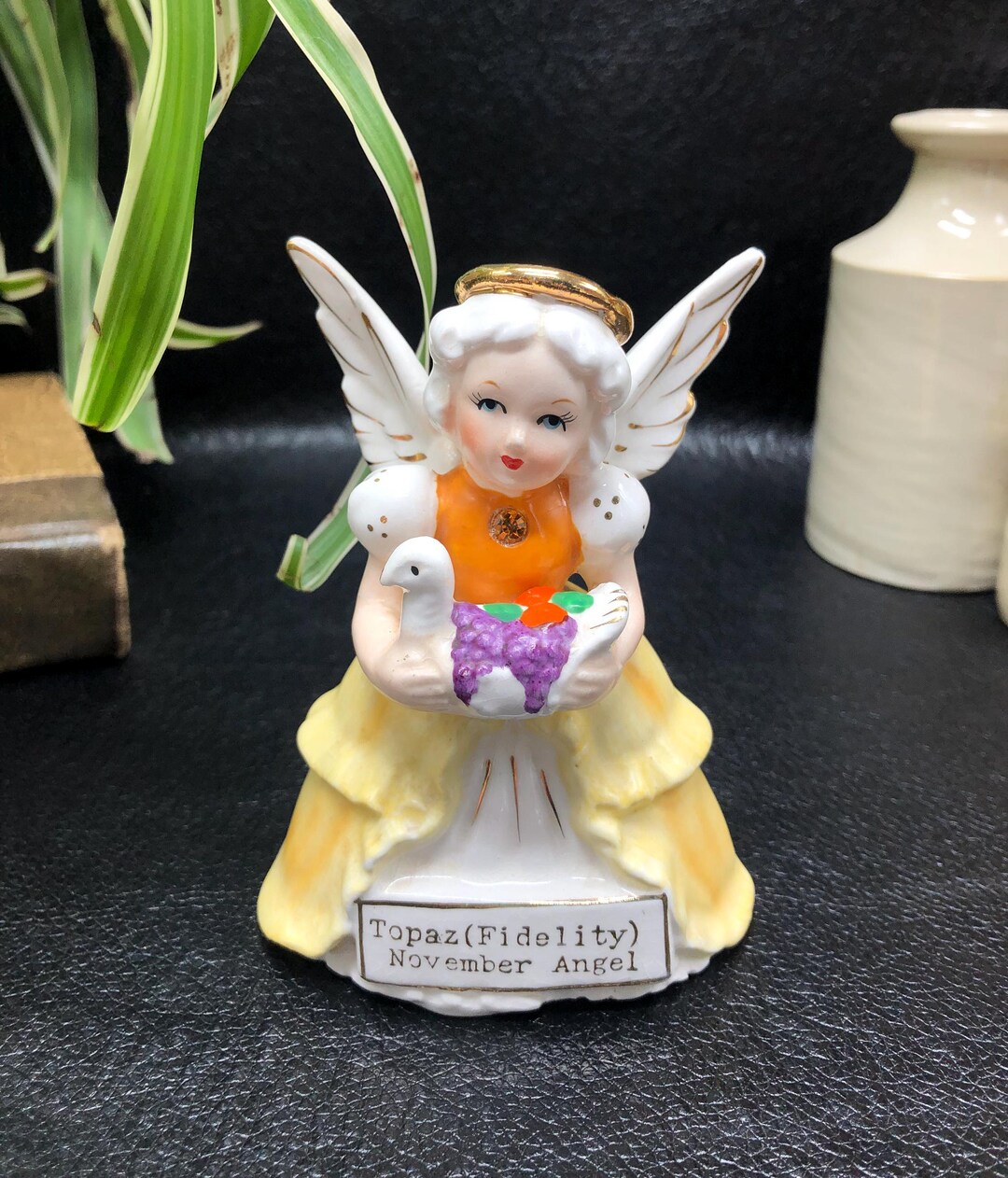 Vintage November Birthstone Angel Figurine: S & R Japan, 1940s-50s - Etsy