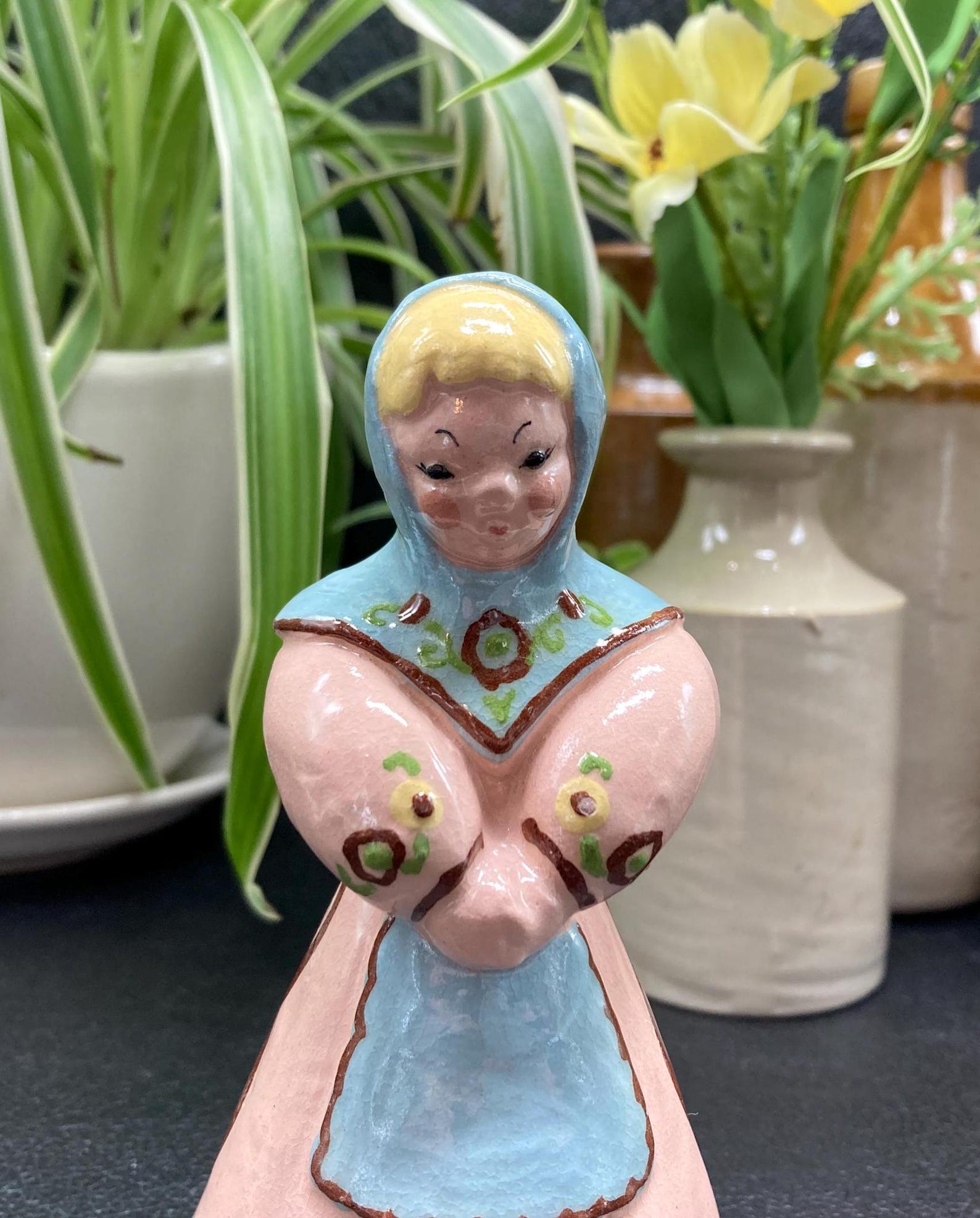 Vintage Original Kay Finch Folk Art Girl Figurine California USA ...