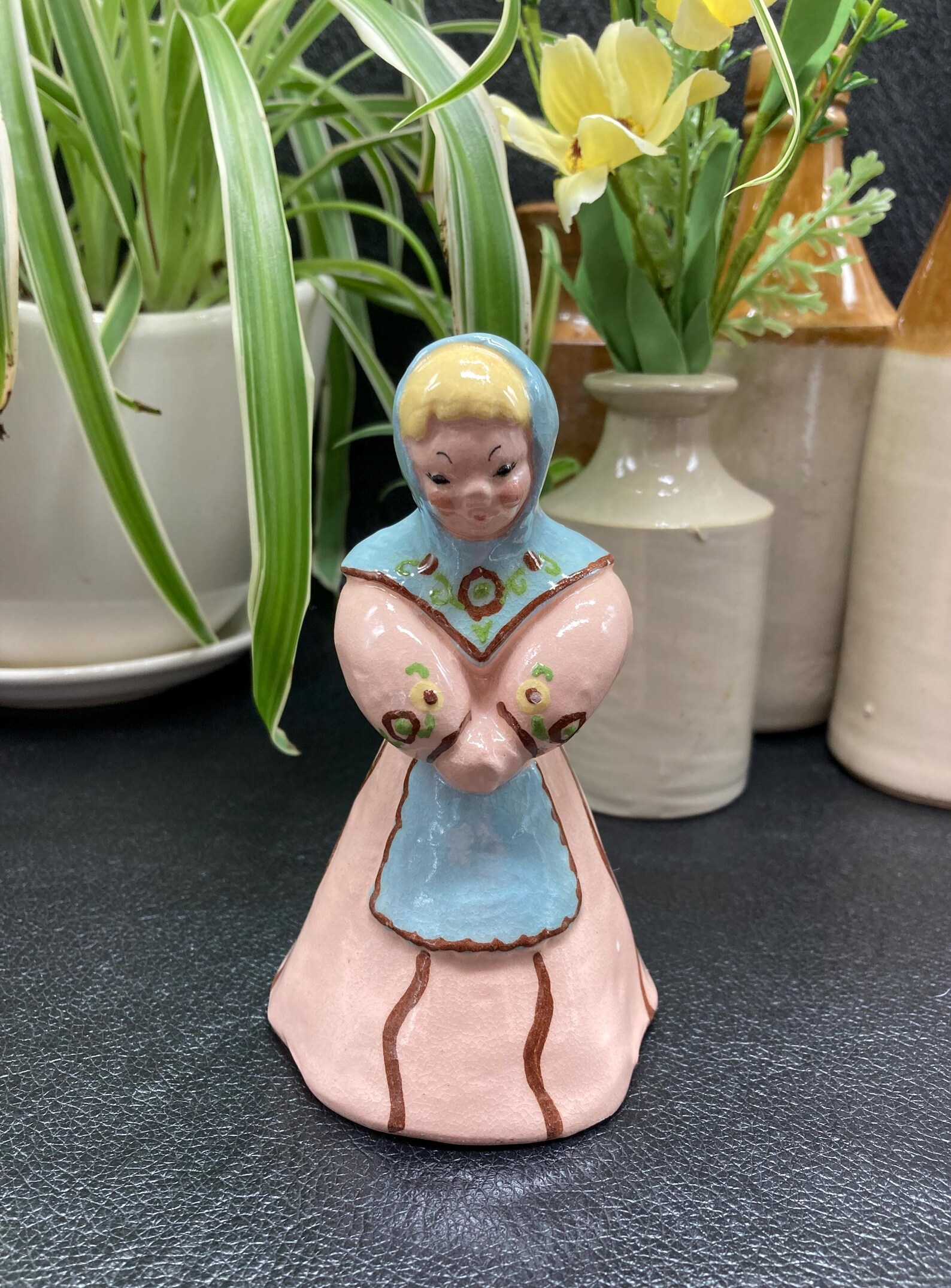 Vintage Original Kay Finch Folk Art Girl Figurine California USA ...