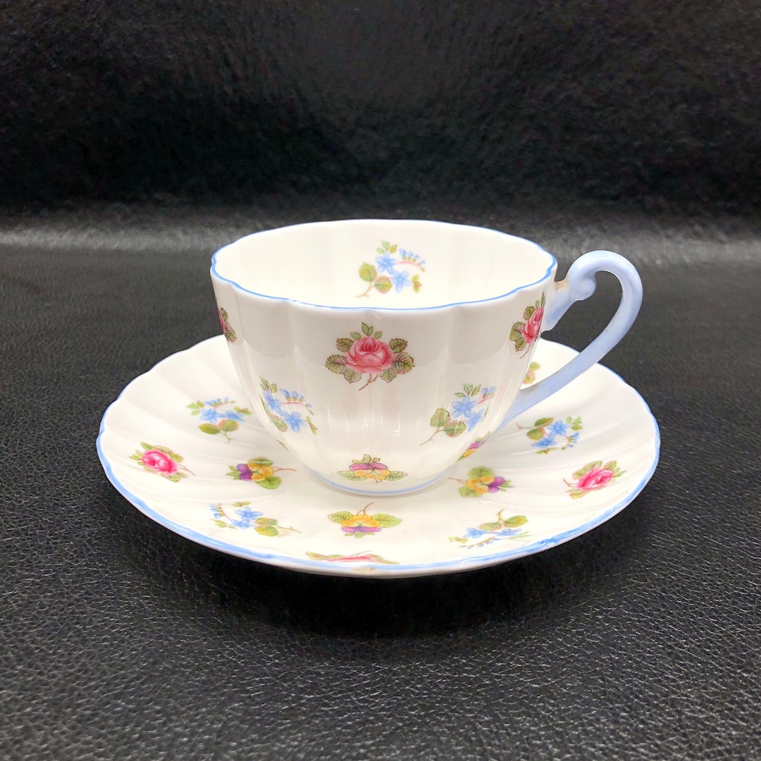 Vintage Shelley English Bone China Teacup and Saucer "rose, Pansy ...