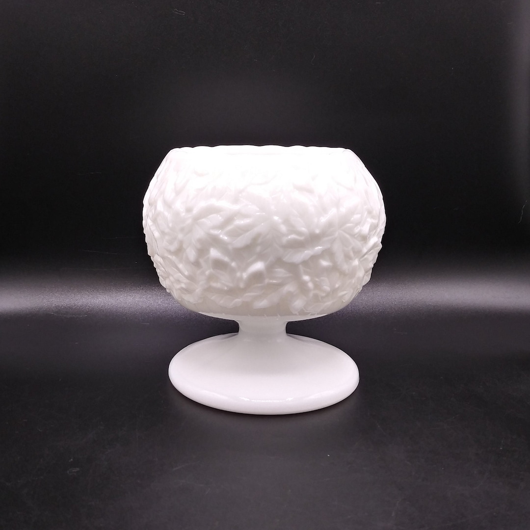 Westmoreland Milk Glass bramble Pedestal Rose - Etsy