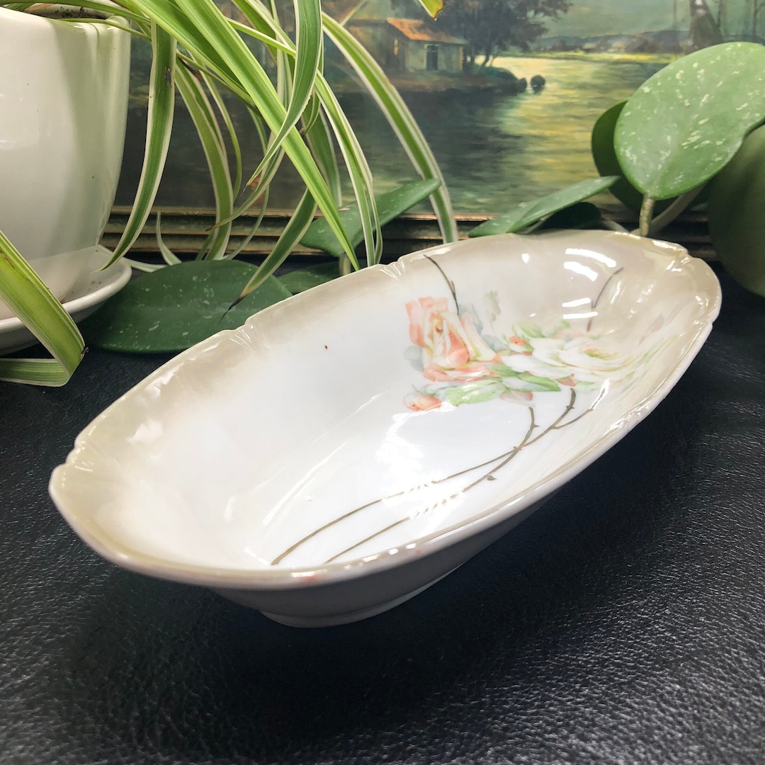 Leuchtenburg Germany Vintage Lusterware Oval Shaped Bowl/celery Dish ...