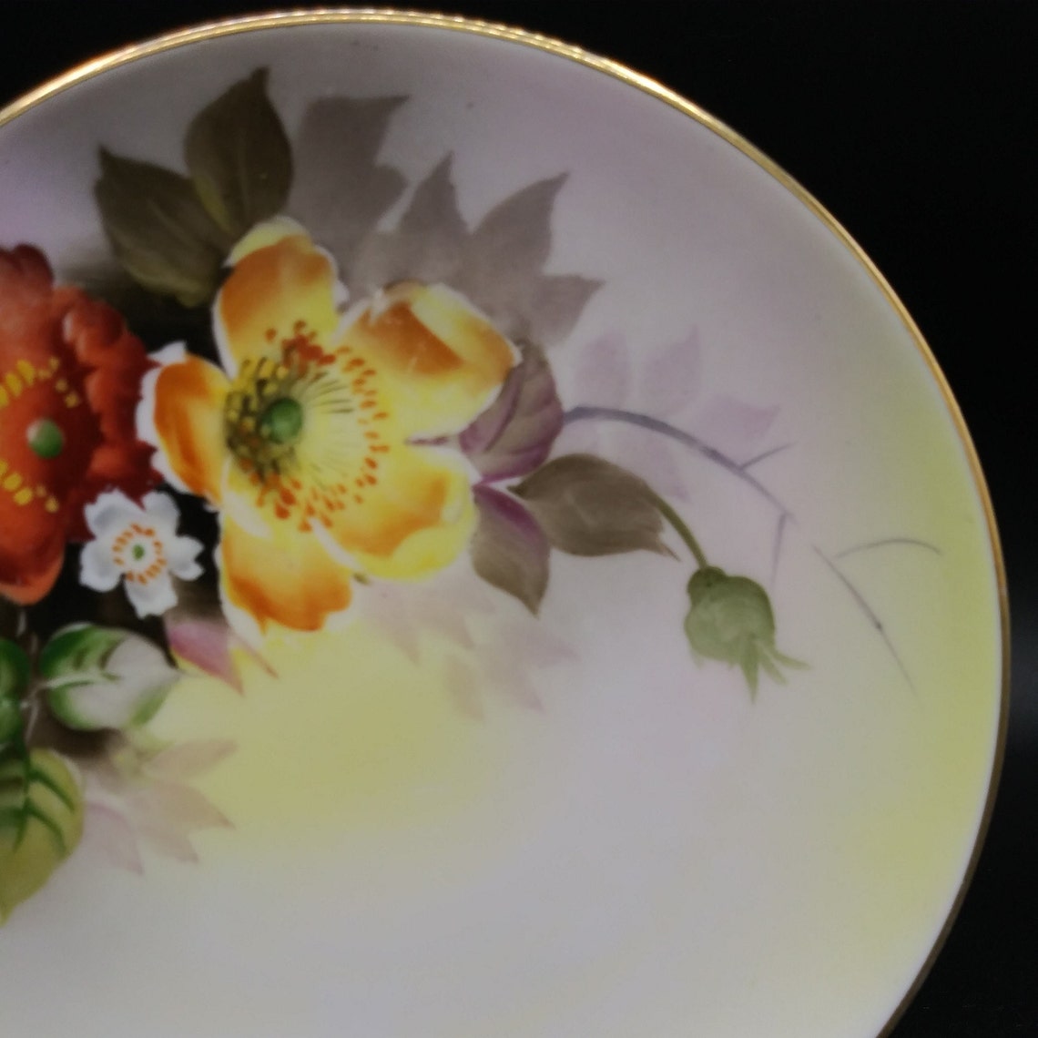 Early Noritake Morimura Floral Plate Beautifully Hand - Etsy