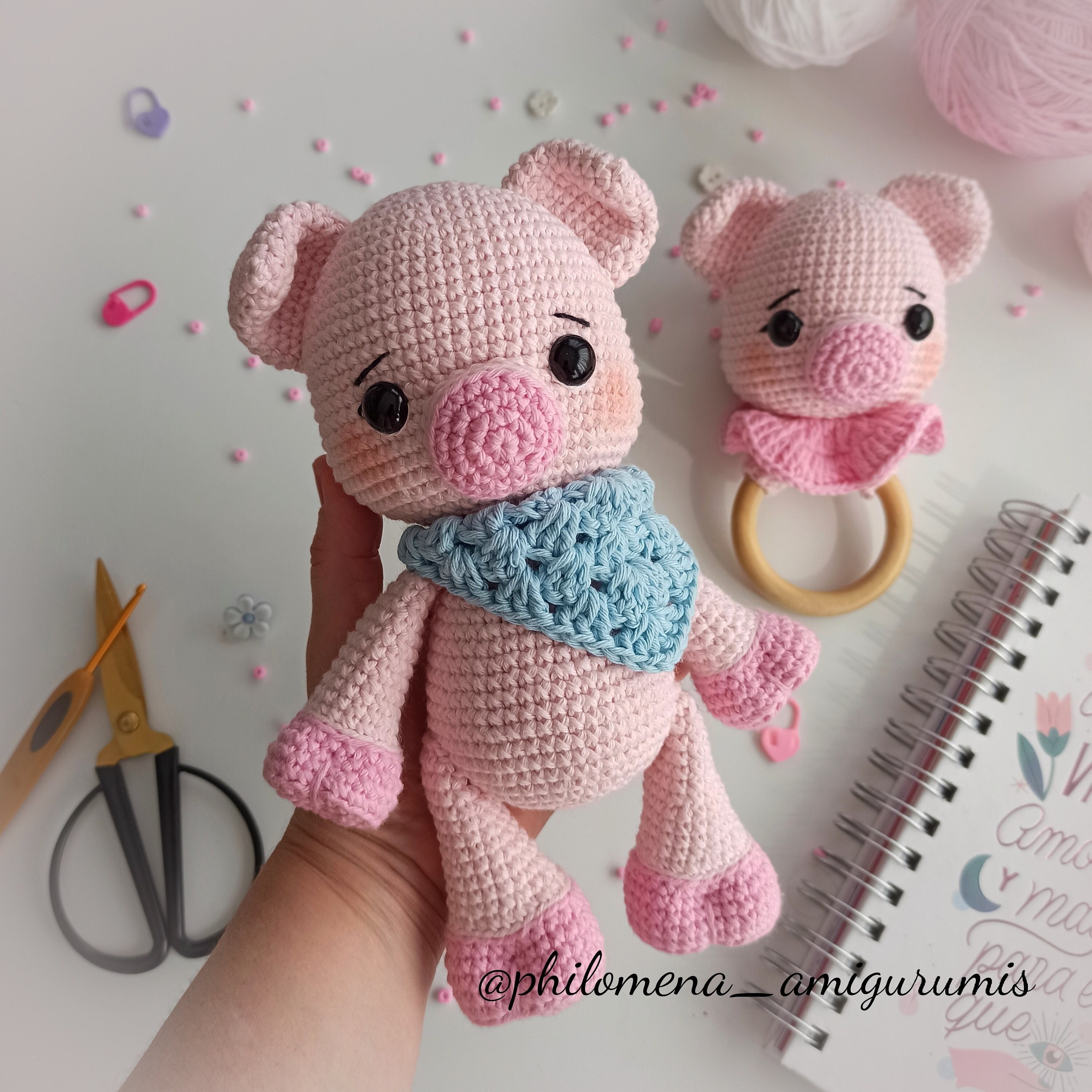 Patrón Crochet Pinky Cerdito Amigurumi PDF Tutorial - Etsy México