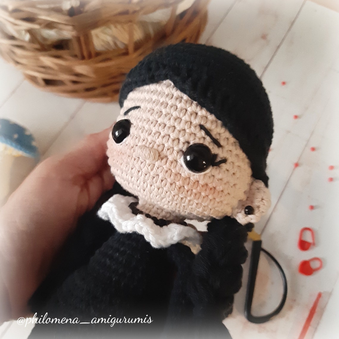 Patrón Crochet Merlina Wednesday Addams Amigurumi PDF Tutorial - Etsy ...