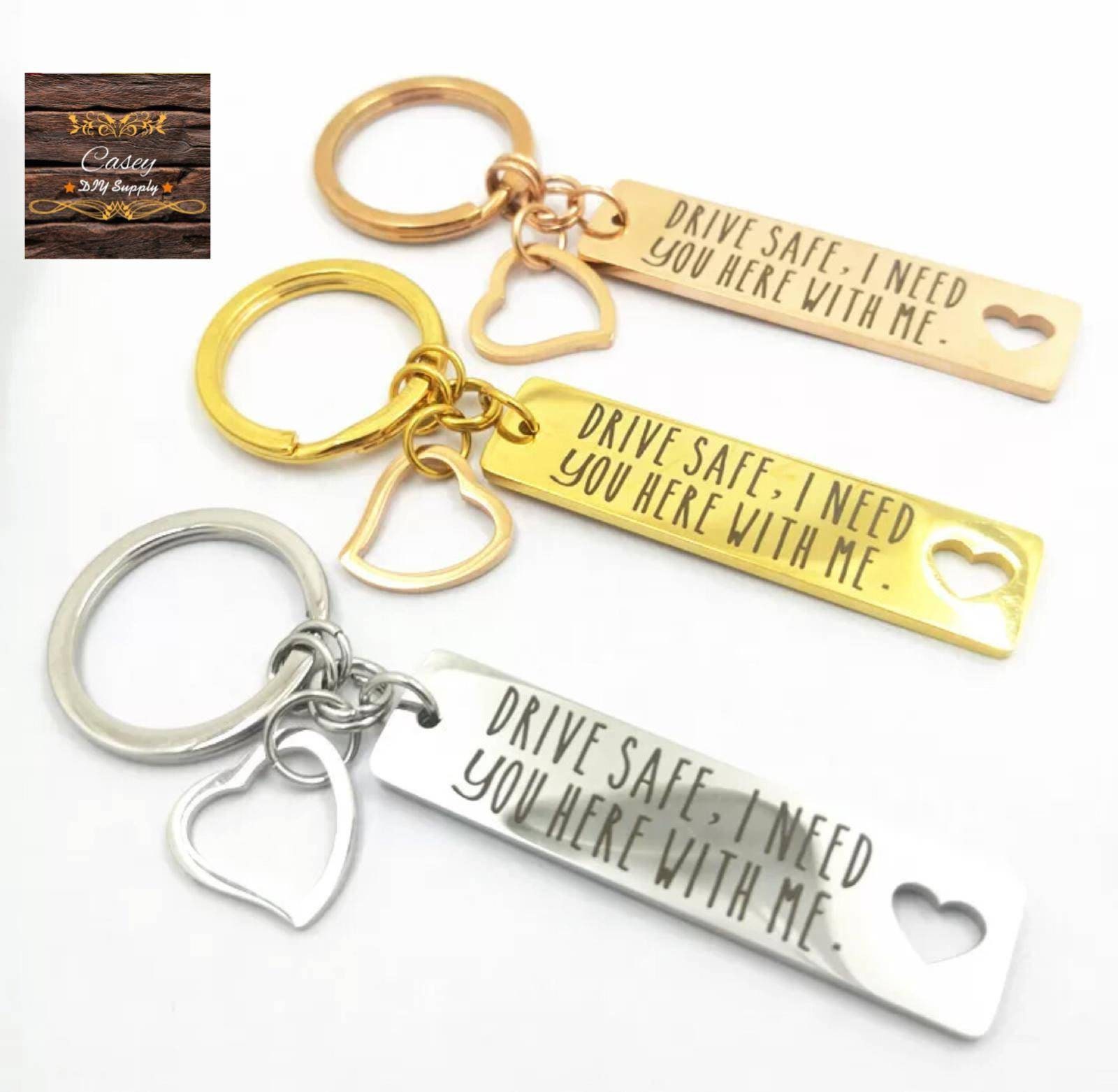 Personalized Drive Safe Keychain at Cameron Whitman blog