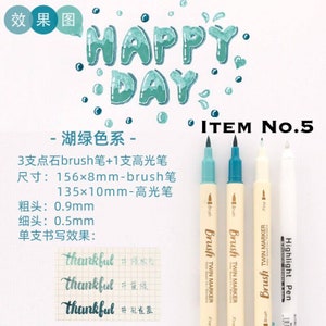 Blendable Brush Water Based Ink Double-headed Marker Pen Twin Marker ...