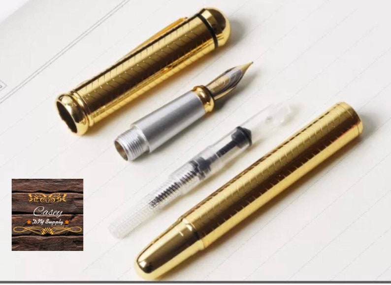 Personalized Luxury Gold Body Fountain Pen Custom Engraved - Etsy