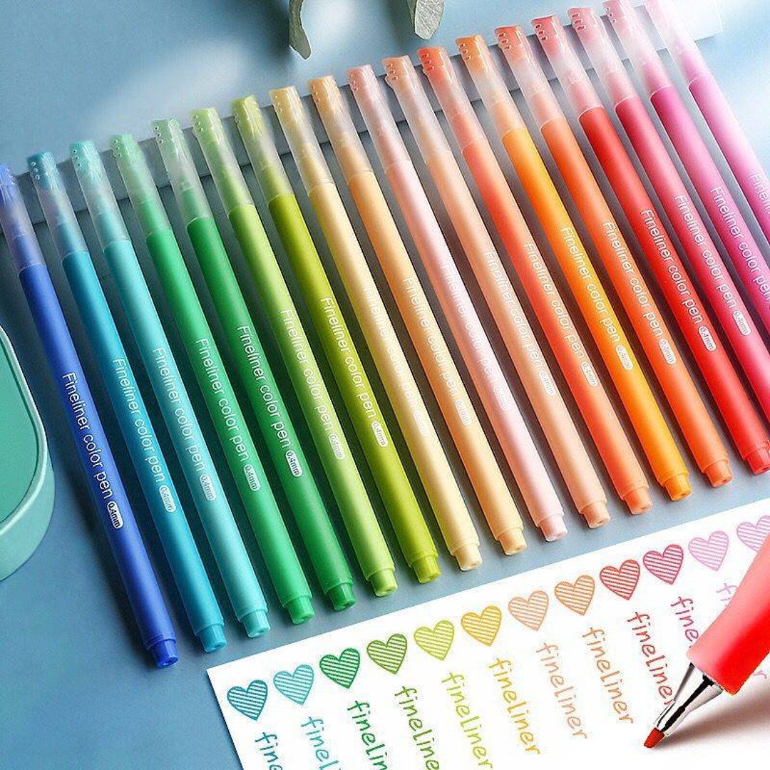 Set of 10 0.4mm Fineliner Color Pen Japanese Fineliner Color - Etsy