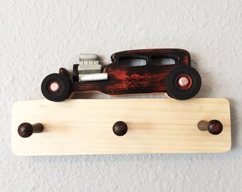 Rat Rod Pickup Wooden Key Holder for Wall Wall Hooks Wood | Etsy