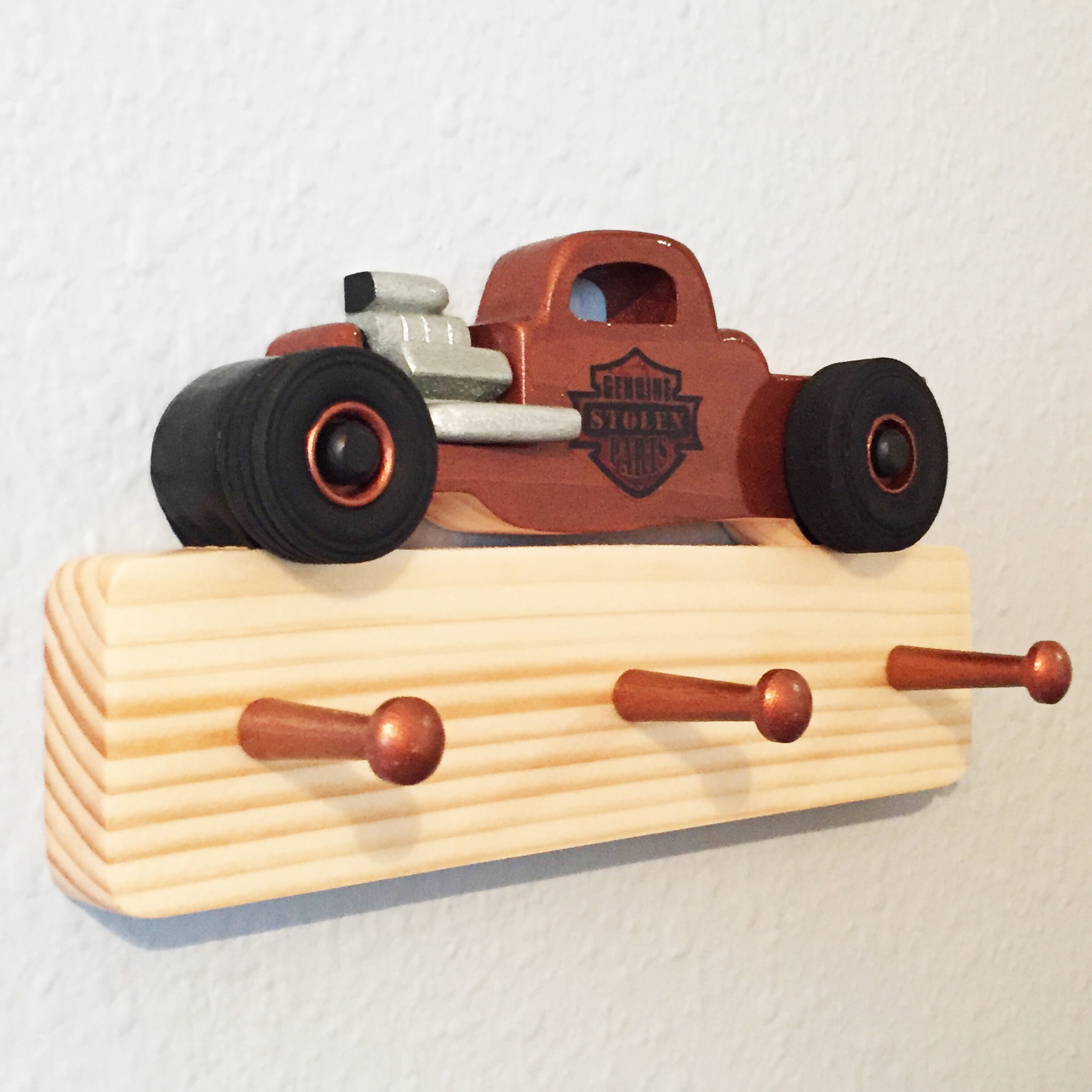 Rat Rod Pickup Wooden Key Holder for Wall, Wall Hooks, Wood, Handmade ...