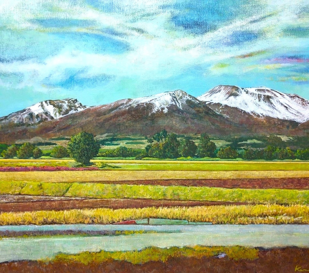 Mount Asama - Acrylic Painting by Kenichiro Otsuka - Etsy
