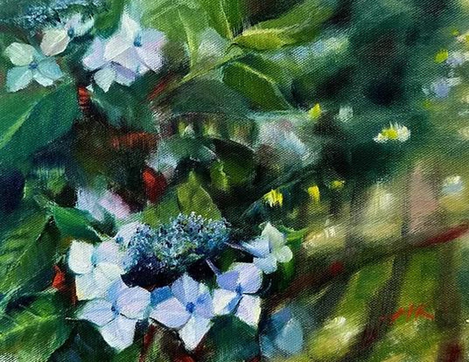 Japanese Climbing Hydrangea - oil Painting by Harumi Kiyota - Etsy