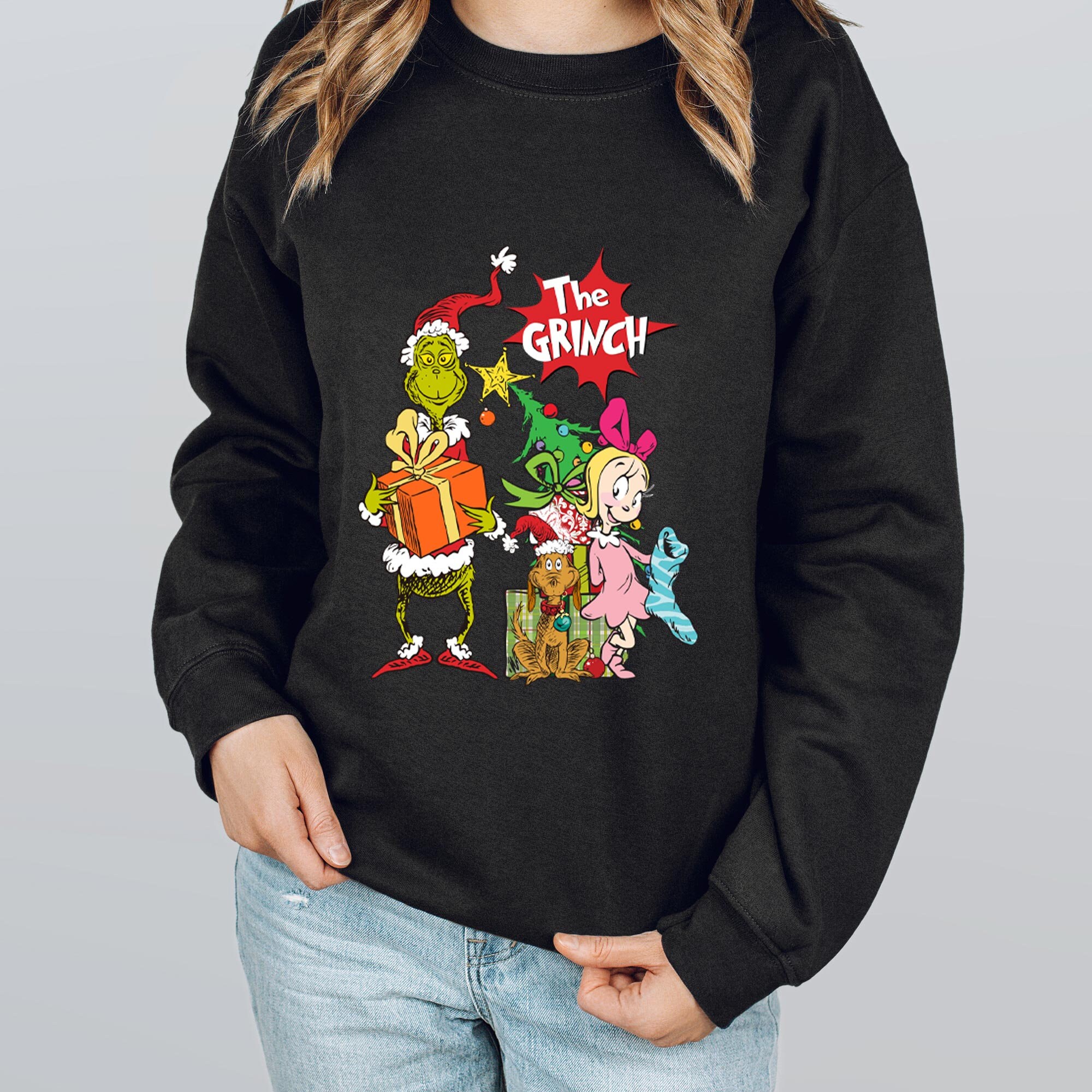 Grinch Cindy Lou Who and Max Sweater, Grinch Friend Sweatshirt, Funny ...