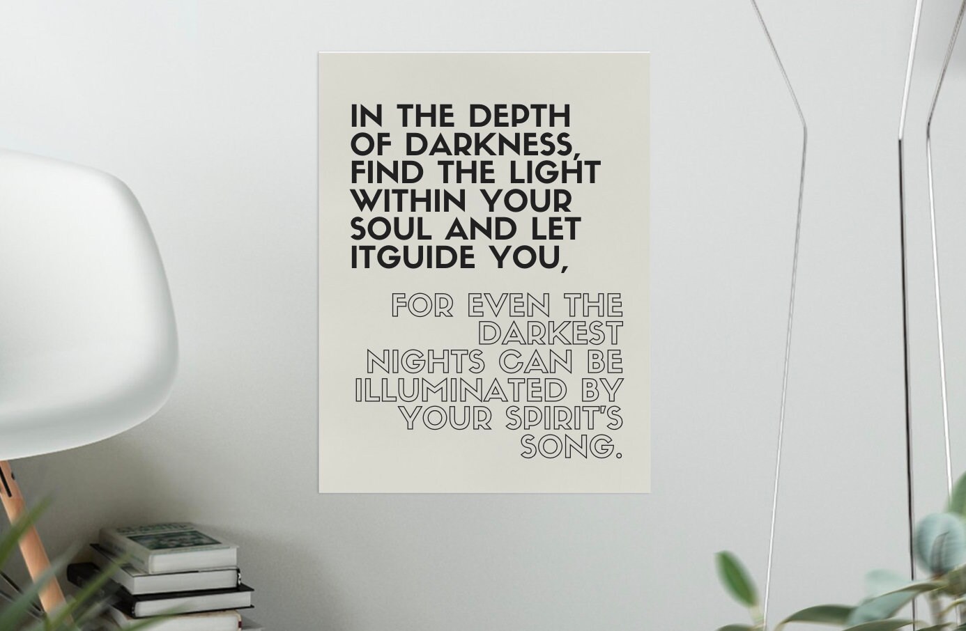 In the Depth of Darkness, Find the Light Within Your Soul - Etsy