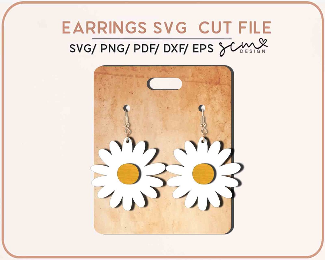 Daisy Laser Earrings SVG: Glowforge Cut File (digital Download) - Etsy