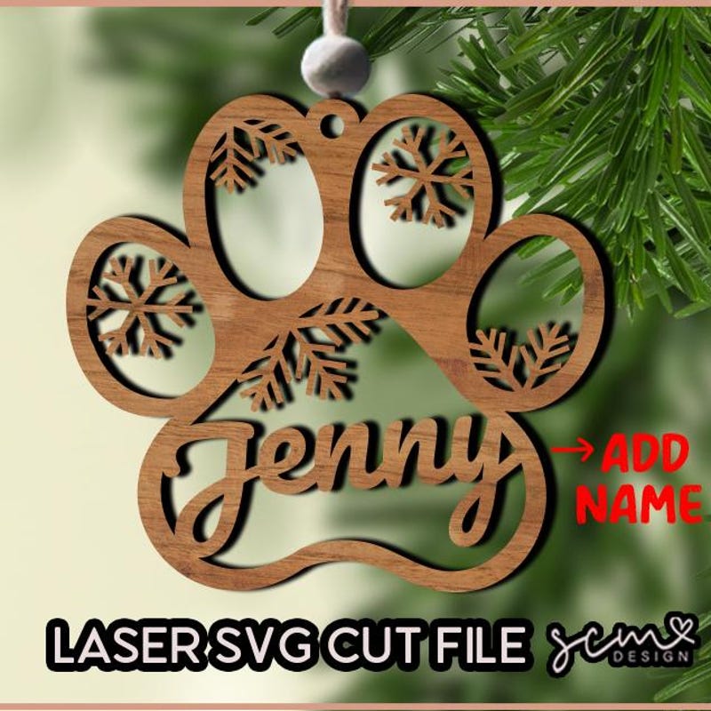 Dog Monogrammed Ornament - Etsy
