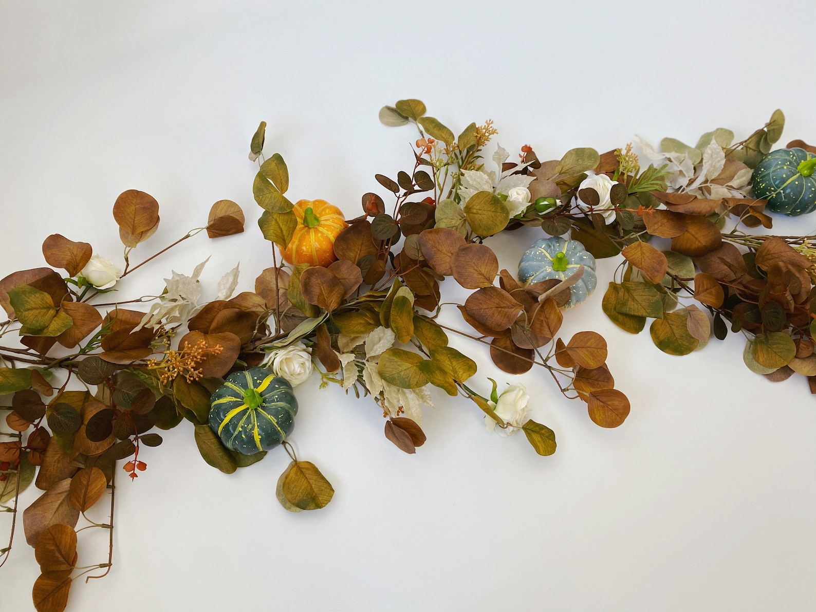 Fall Leaf & Pumpkin Garland Rustic Fall Decor Fall | Etsy