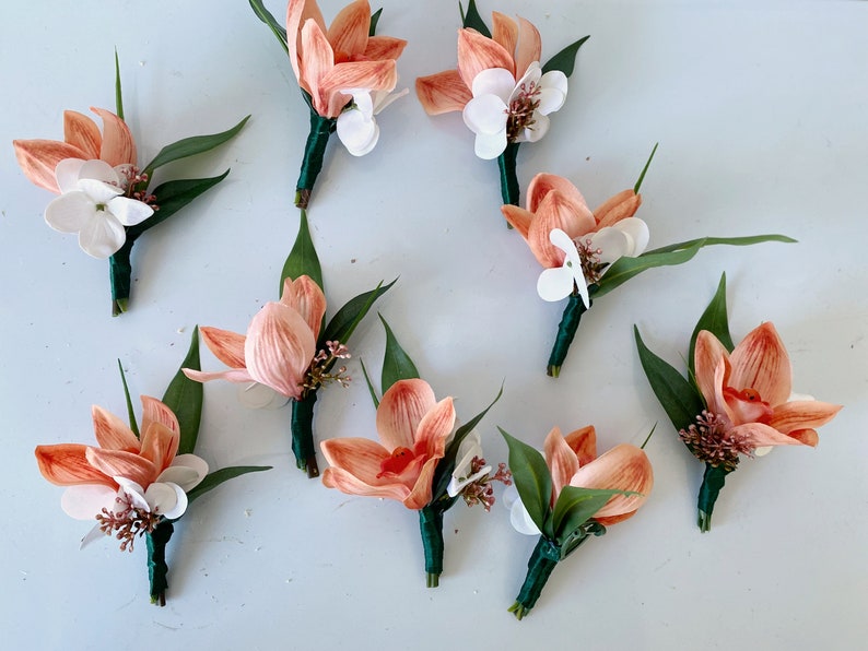 Tropical Peach & Coral Wedding Flowers Tropical Orange Flower - Etsy