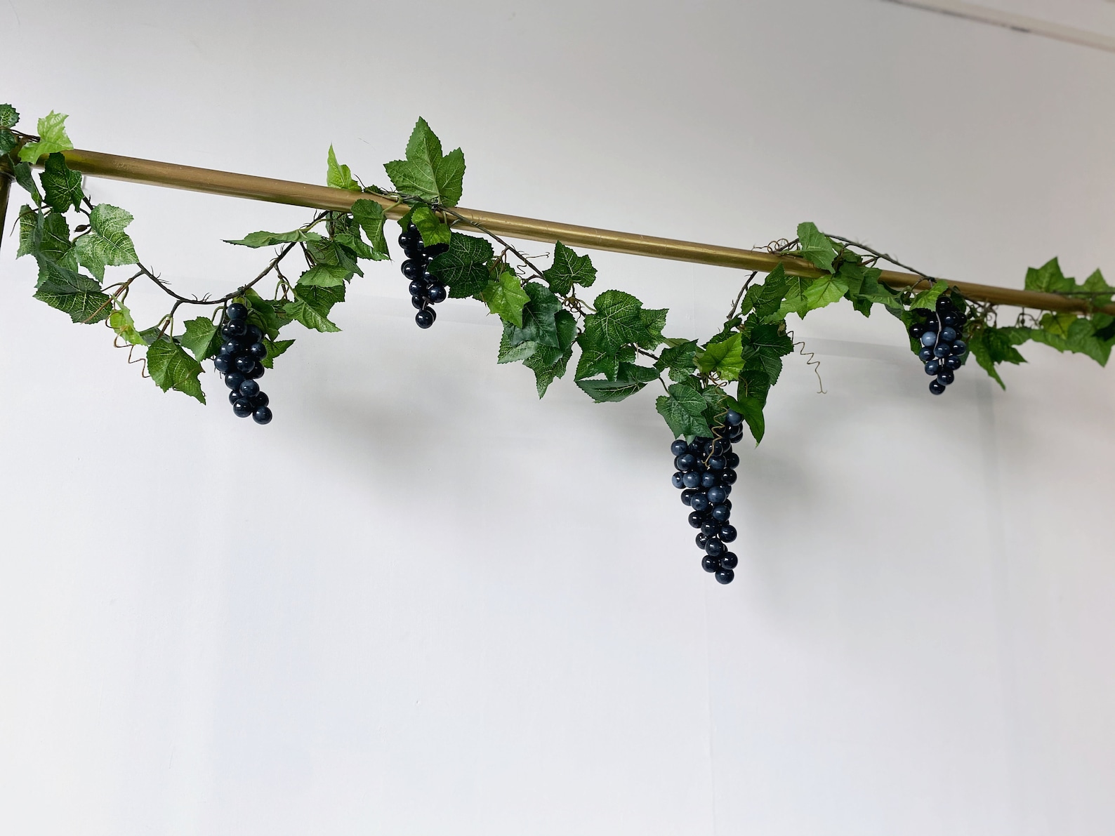 Grape Garland Decor, Faux Grape Decor, Black Grape Garland, Artificial ...