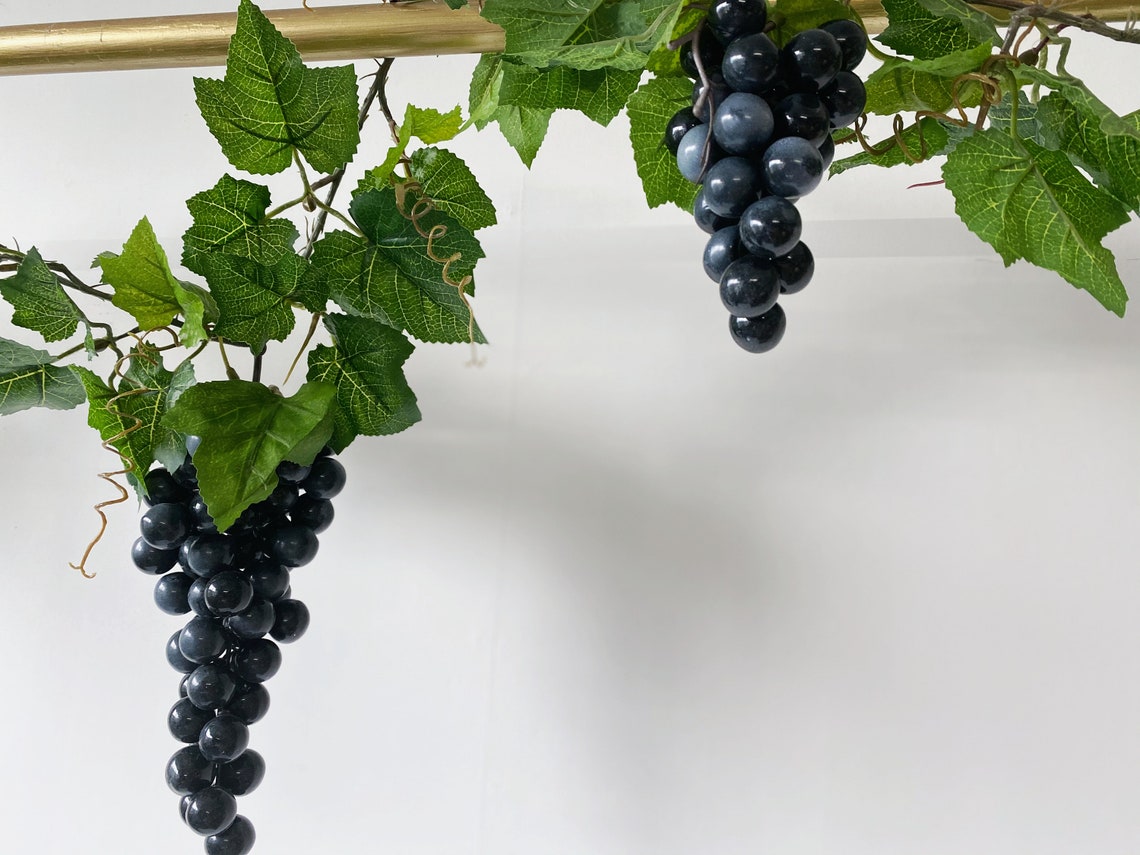 Grape Garland Decor Faux Grape Decor Black Grape Garland | Etsy