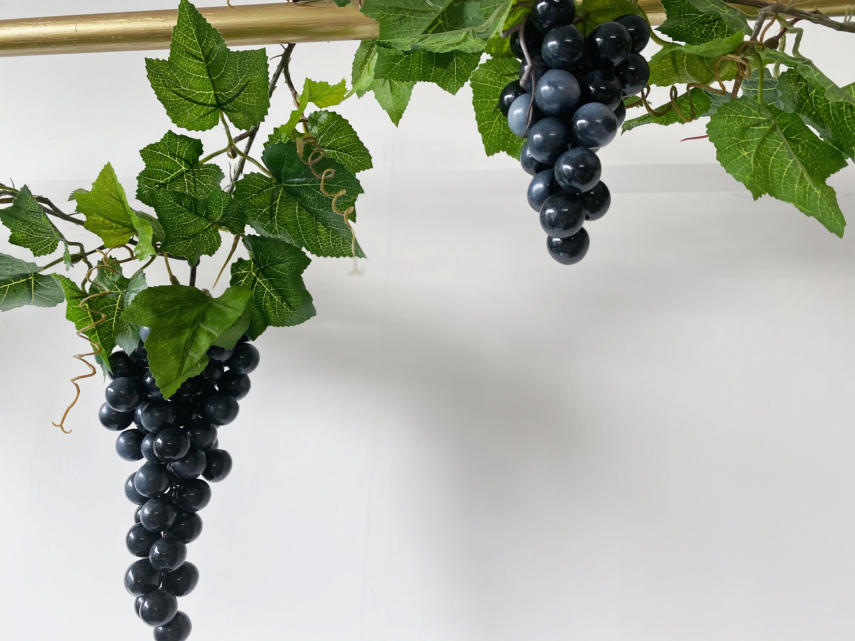 Grape Garland Decor, Faux Grape Decor, Black Grape Garland, Artificial ...