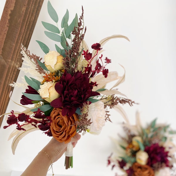 Rust Bridal Bouquet - Etsy
