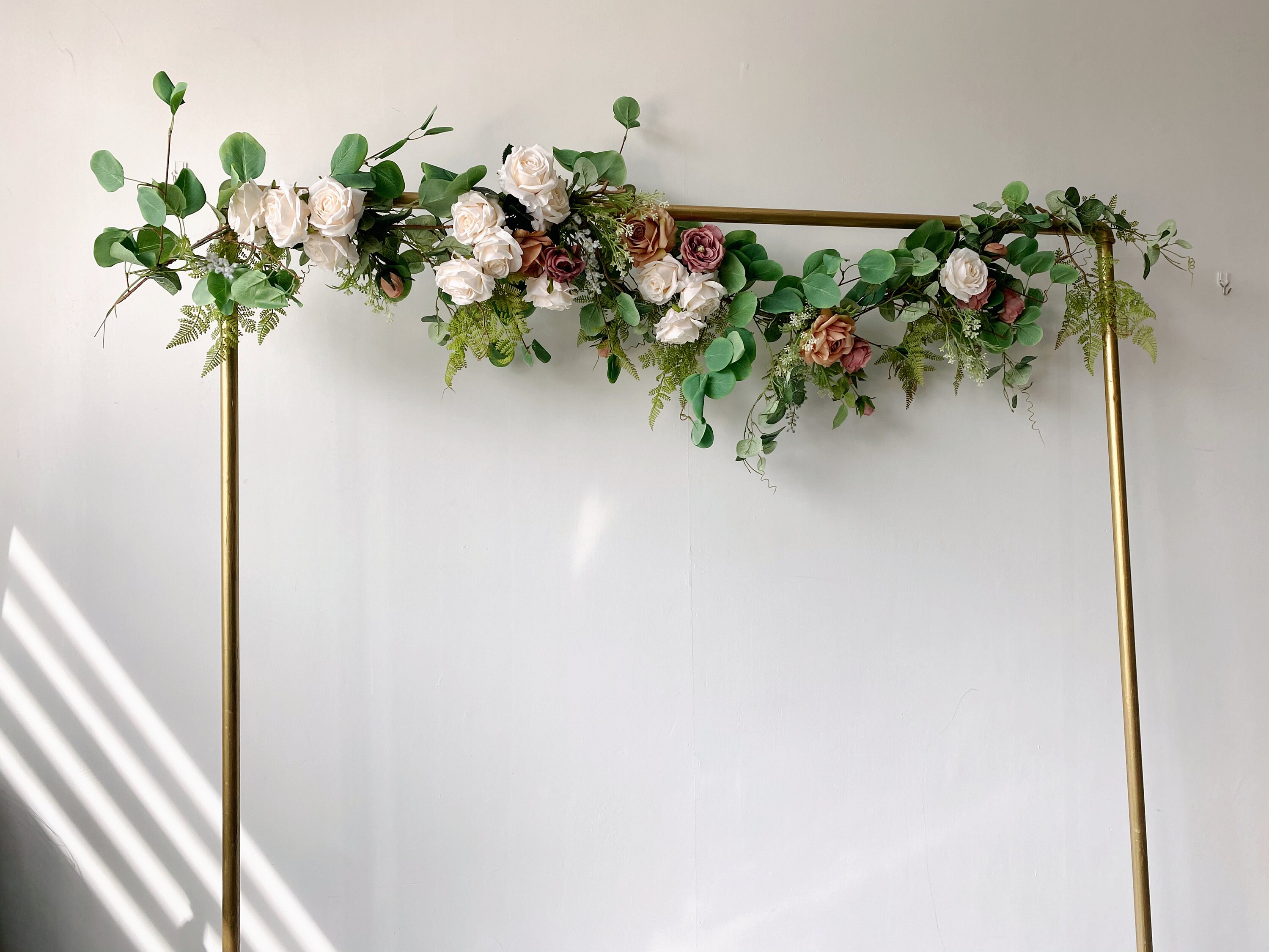 Ivory White Rust Dusty Pink Wedding Arch Garland Rose & - Etsy
