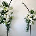 Large White Tropical Arch Flowers, Montera & Palm Island Wedding Flower ...