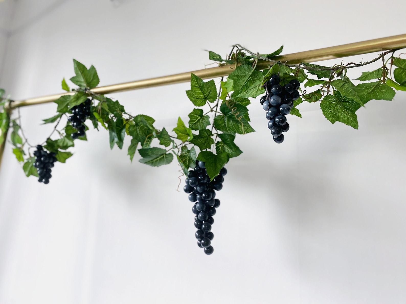 Grape Garland Decor, Faux Grape Decor, Black Grape Garland, Artificial ...