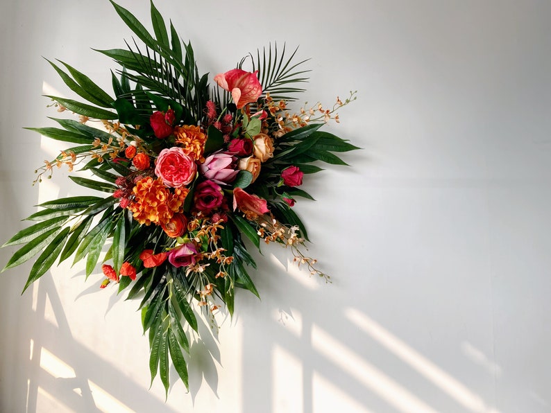 Tropical Wedding Arch Flower With Bright Colors Summer - Etsy