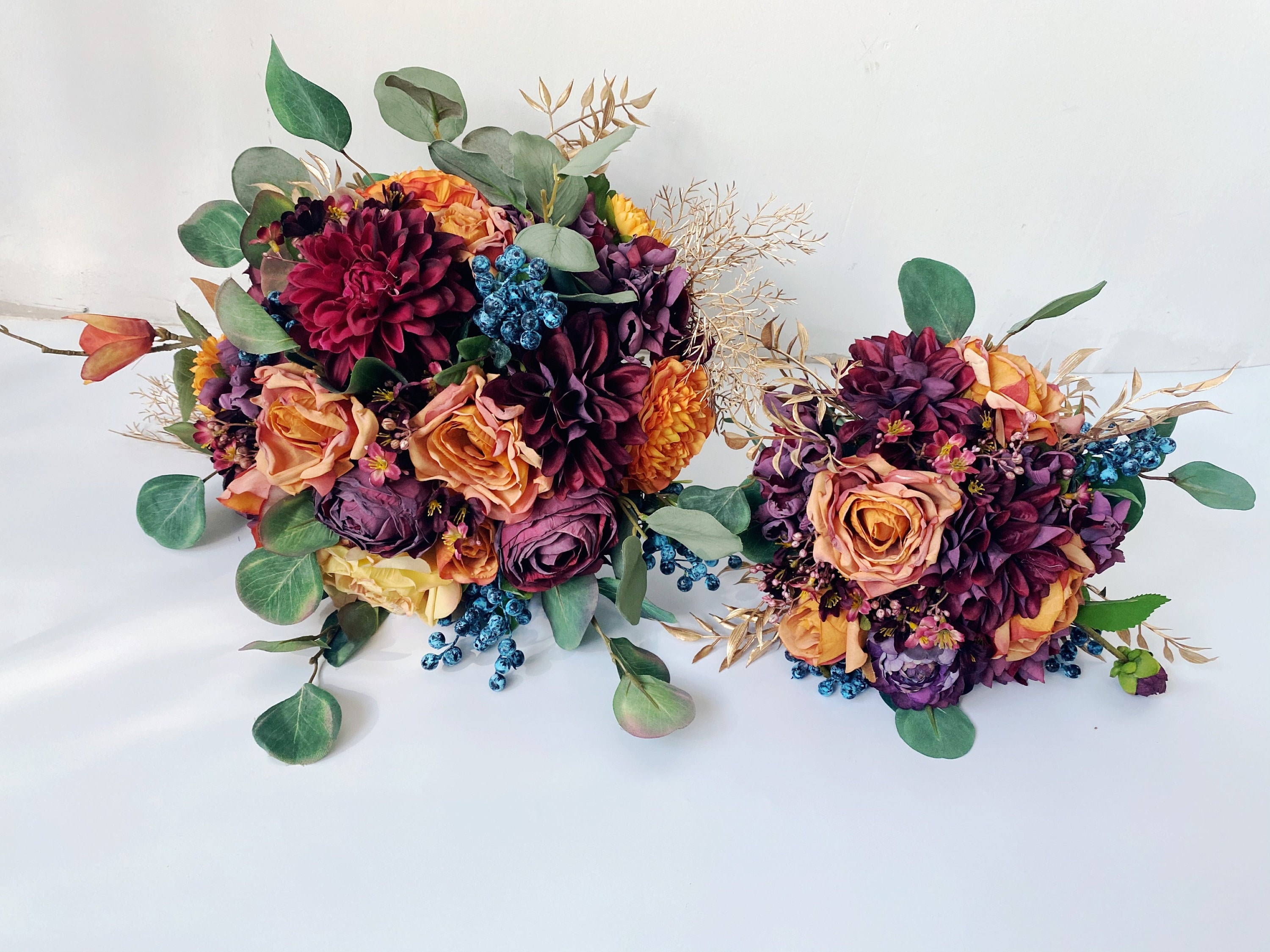 Burnt Orange And Purple Wedding