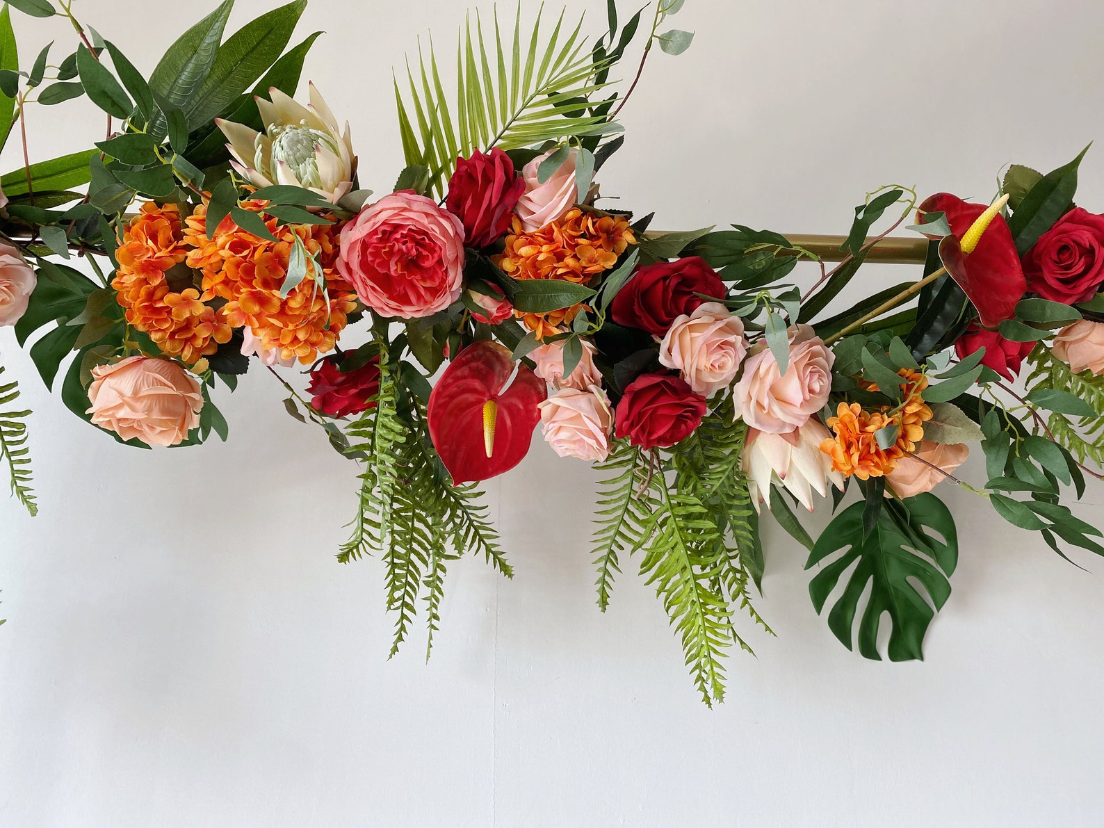 Tropical Wedding Arch Garland With Bright Colors Tropical - Etsy