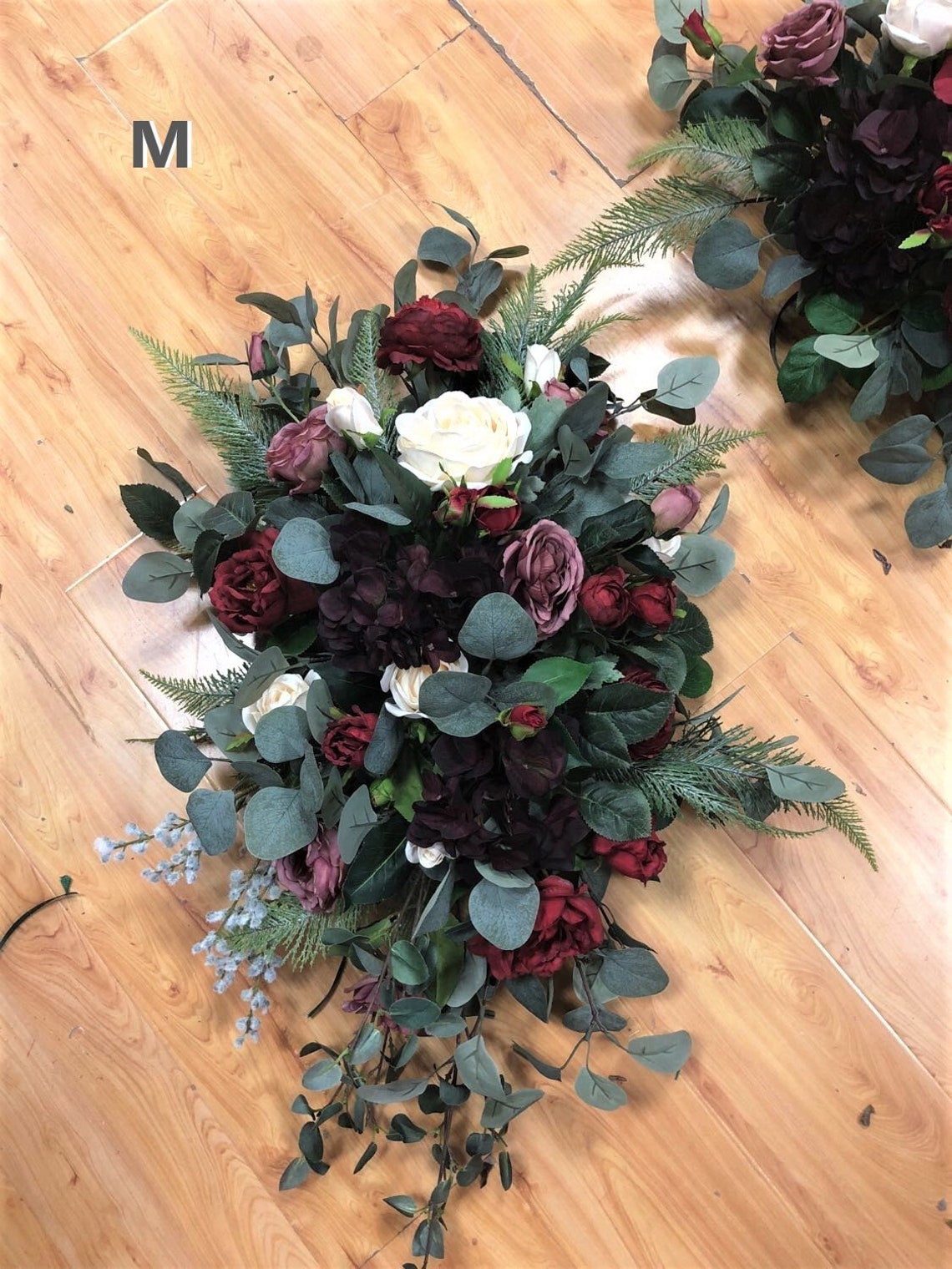 Dark Red and White Rose Flower Swags for Archwedding Arch - Etsy
