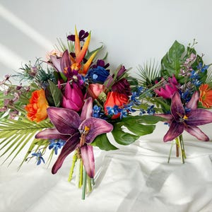 Purple Tropical Flowers, Tropical Wedding Flowers, Purple Blue Tropical ...