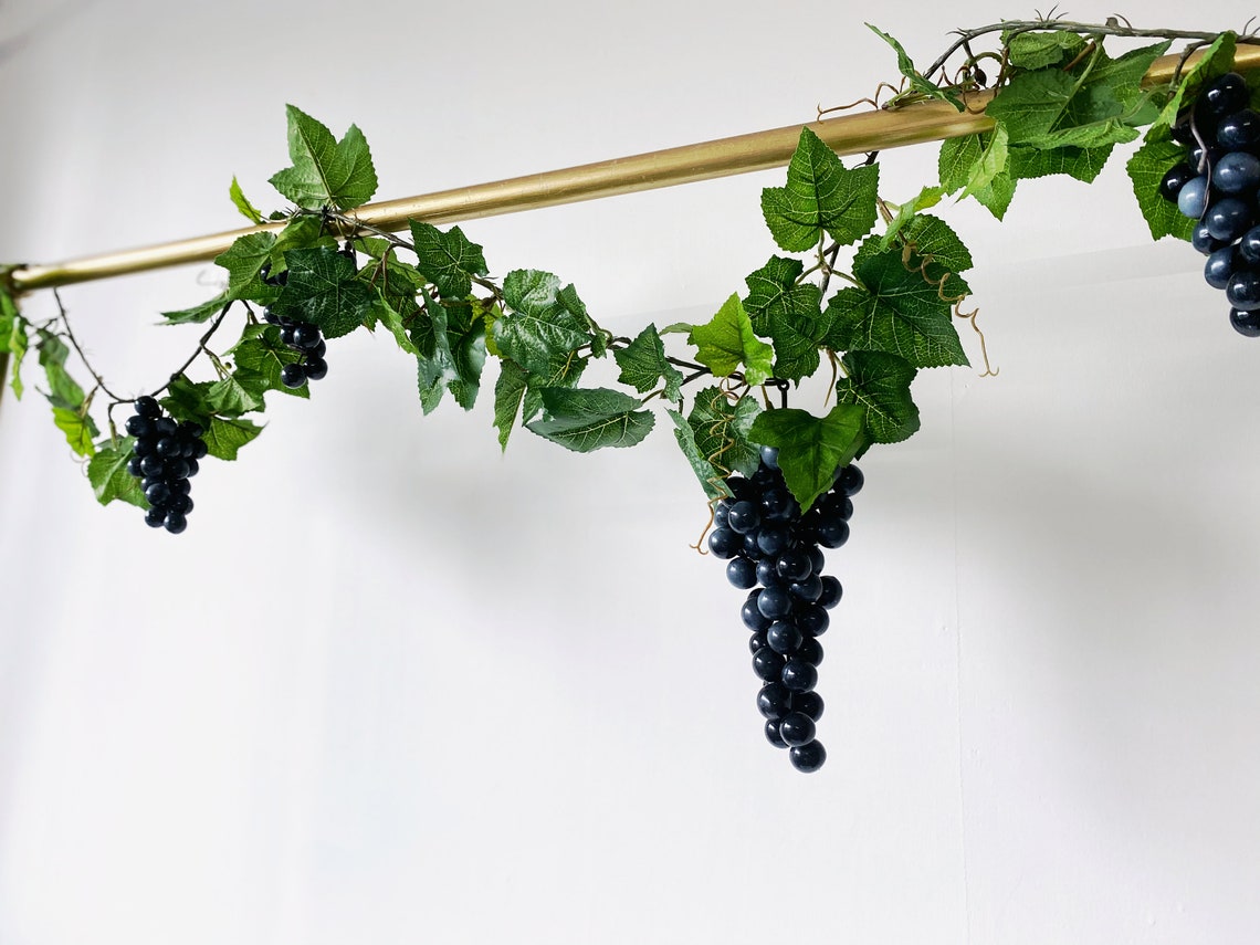 Grape Garland Decor Faux Grape Decor Black Grape Garland | Etsy