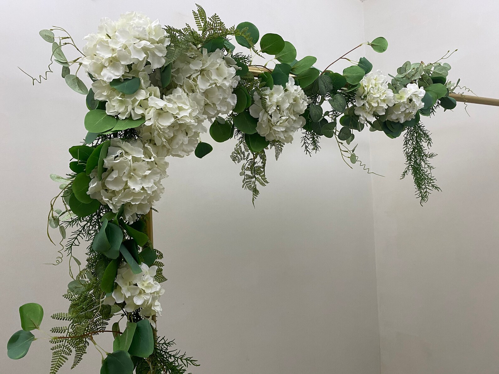 White Hydrangea Silk Flower Garland Hanging Decoration Creamy | Etsy