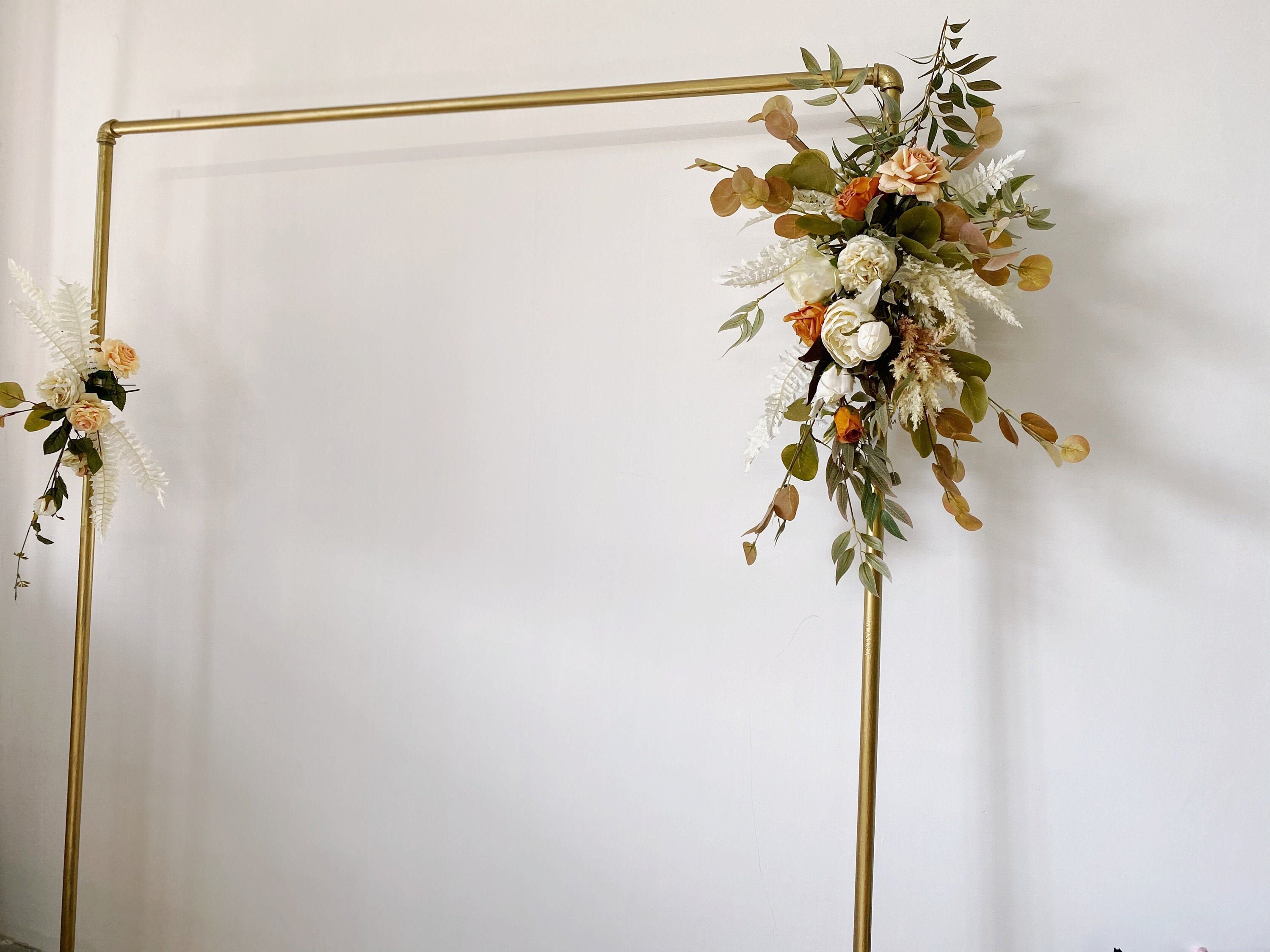 Bohemian Neutral Colors Wedding Arch Flowers Burnt Orange & | Etsy