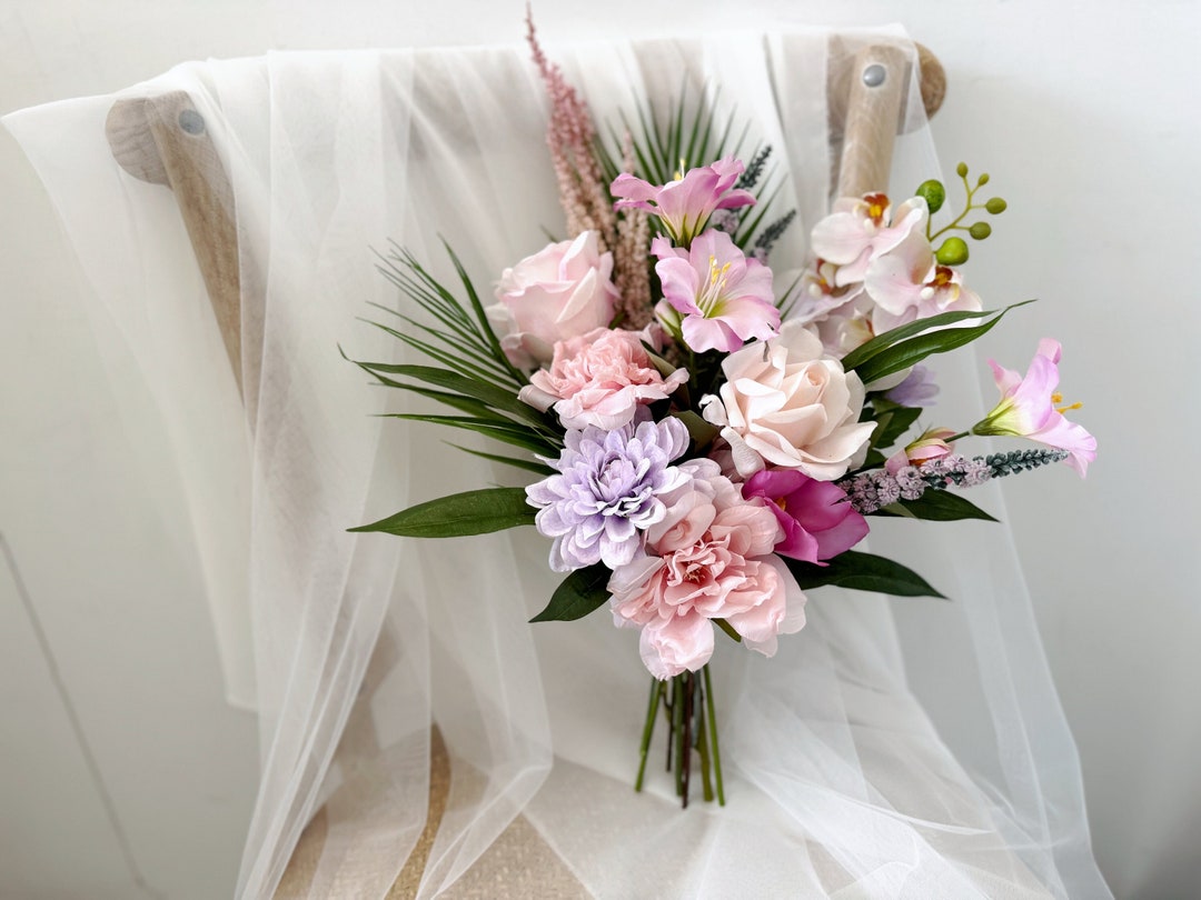 Blush Pink Wedding Bouquet, Spring Wedding Bouquet, Spring Tropical ...
