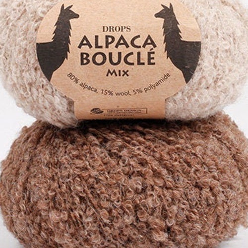 DROPS Alpaca Boucle Alpaca Yarn Alpaca Fiber Wool Yarn - Etsy