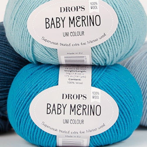 DROPS Big Merino Knitting Yarn Superwash Treated Extra Fine - Etsy