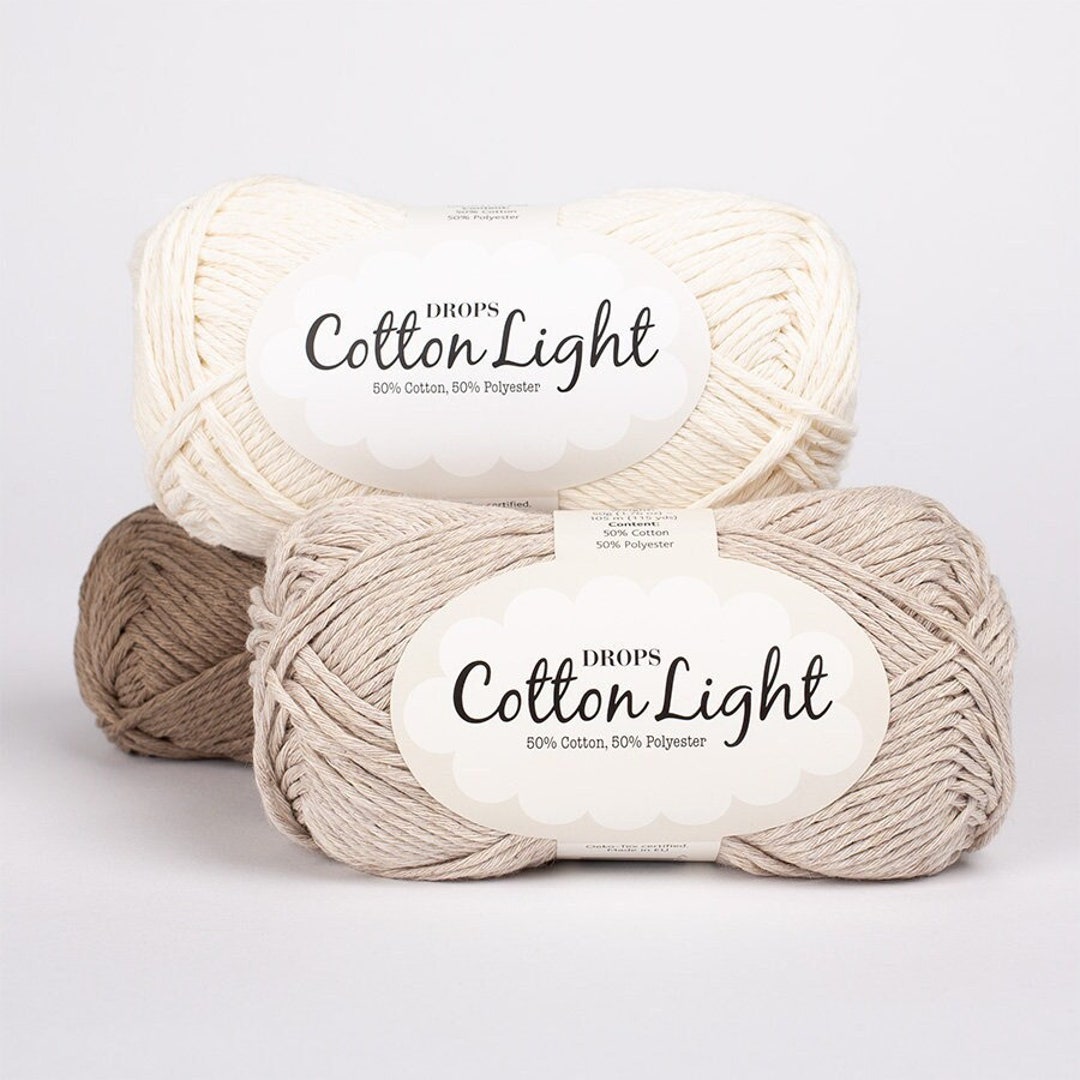 Cotton Yarn DROPS Cotton Light Yarn DK Yarn Cotton Crochet Yarn ...