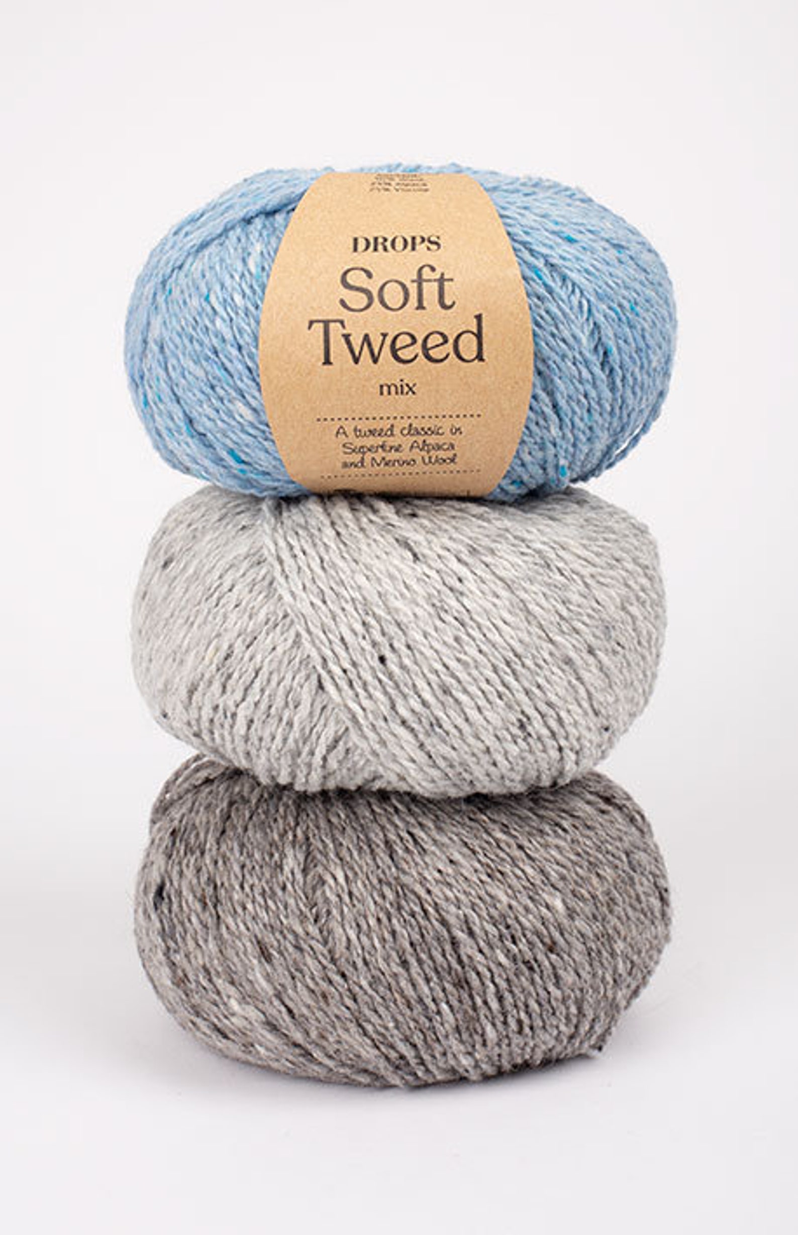 DROPS Soft Tweed Wool Yarn Superfine Alpaca DK Yarn Merino | Etsy