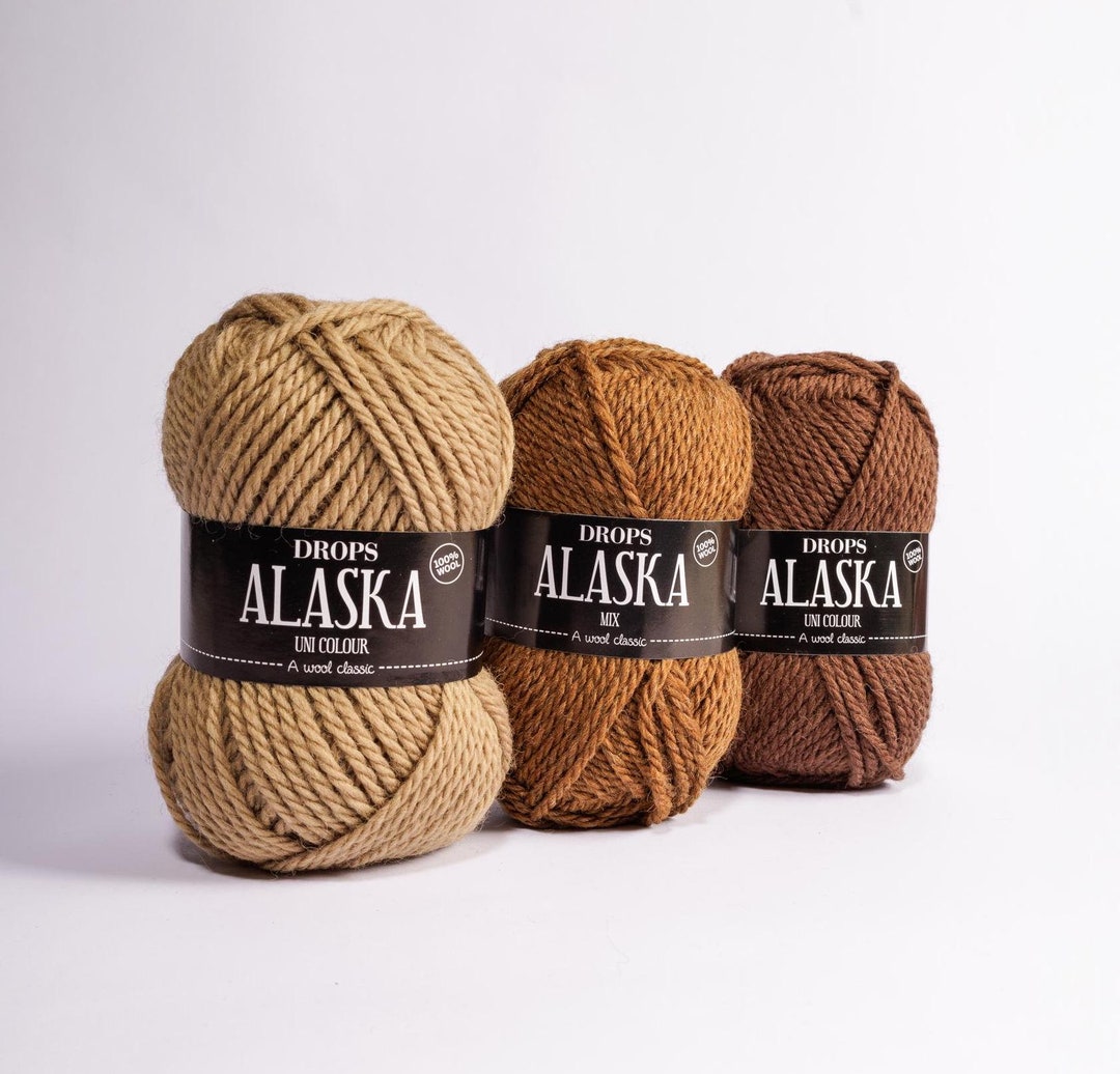 Wool Yarn DROPS Alaska Sock Yarn Natural Fiber Yarn Art Yarn Aran ...