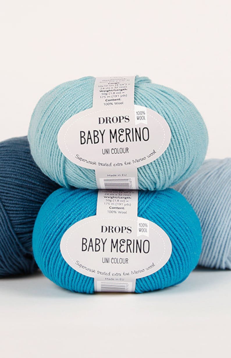Merino Yarn Drops Baby Merino Extra Fine Merino Wool Yarn Bowl - Etsy ...