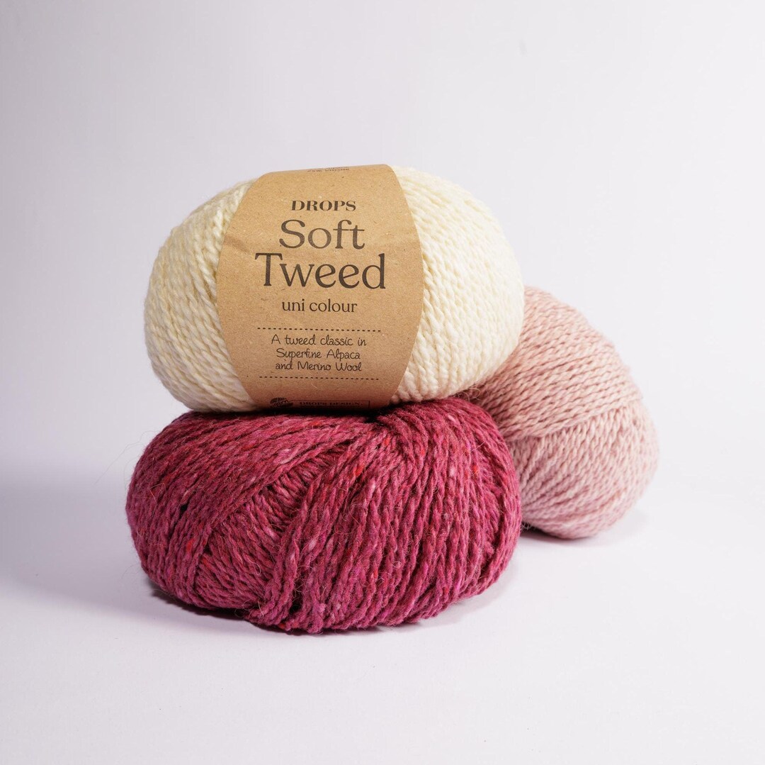 DROPS Soft Tweed Wool Yarn Superfine Alpaca DK Yarn Merino Wool Yarn ...