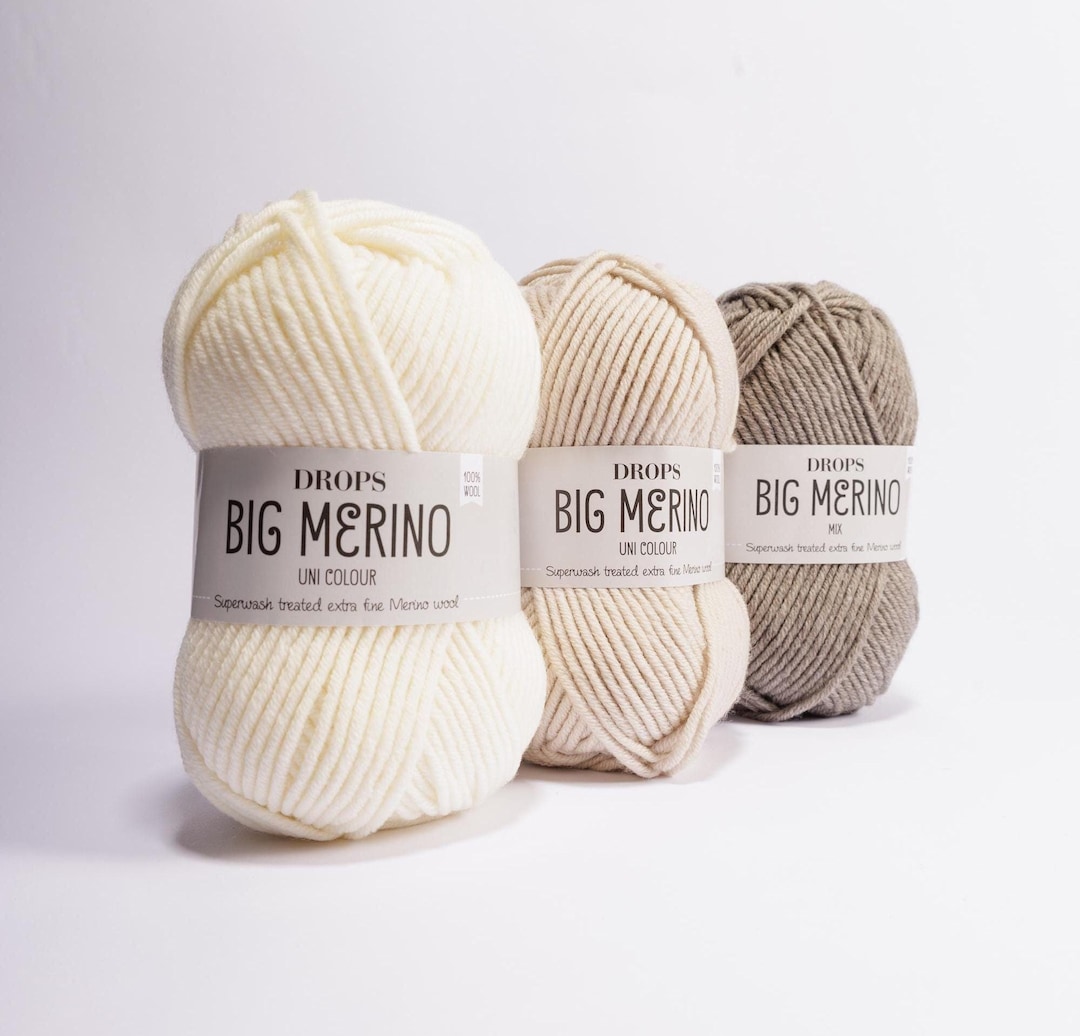 Merino Yarn Drops Big Merino Wool Yarn Superwash Yarn Sock Yarn Natural ...
