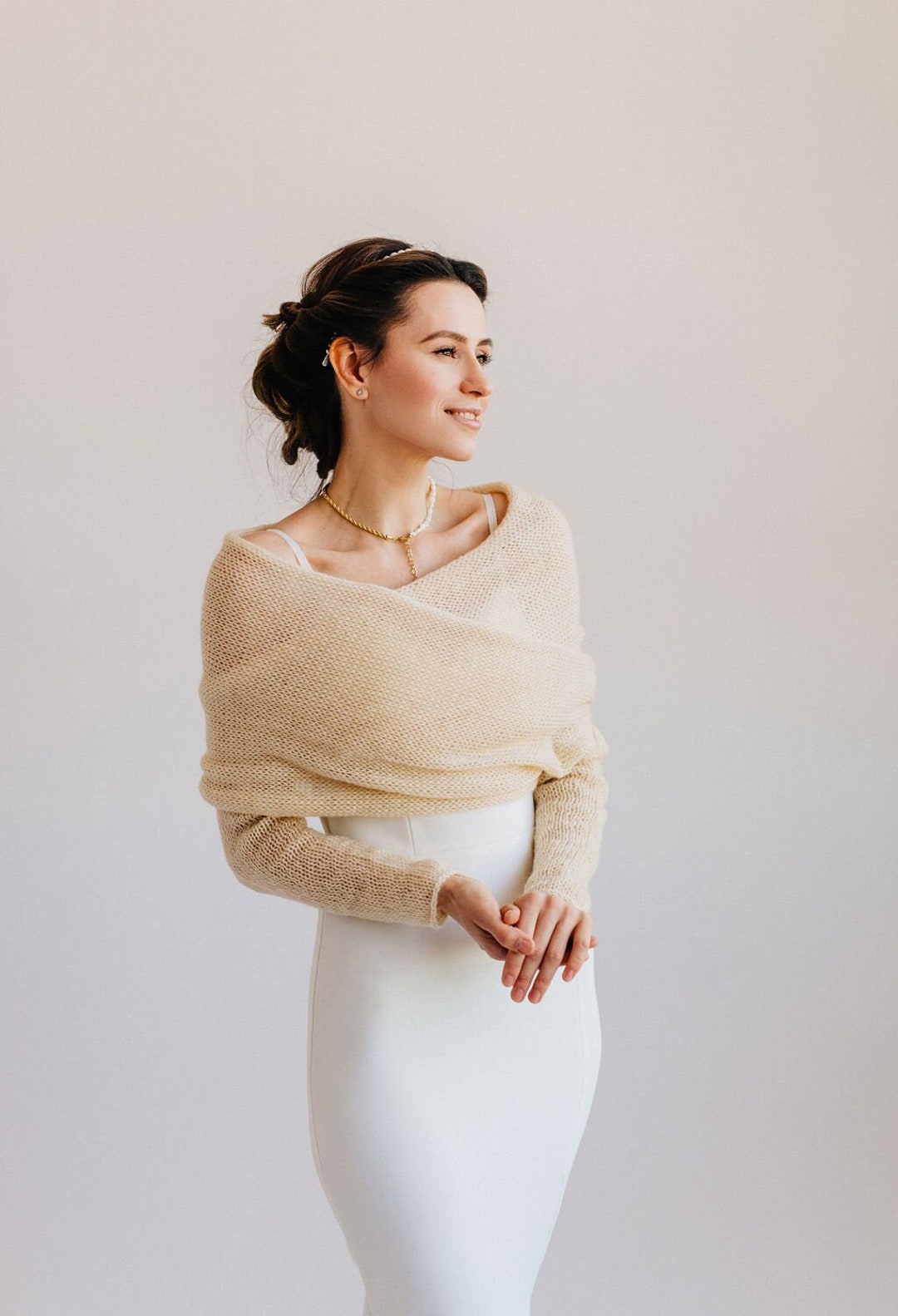 Alpaca Shrug Bolero Wedding Cover up Alpaca Shawl Bolero Bridal Bolero ...