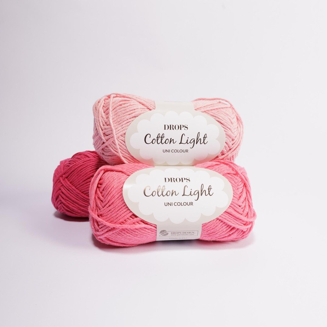 Cotton Yarn DROPS Cotton Light Yarn DK Yarn Cotton Crochet Yarn ...